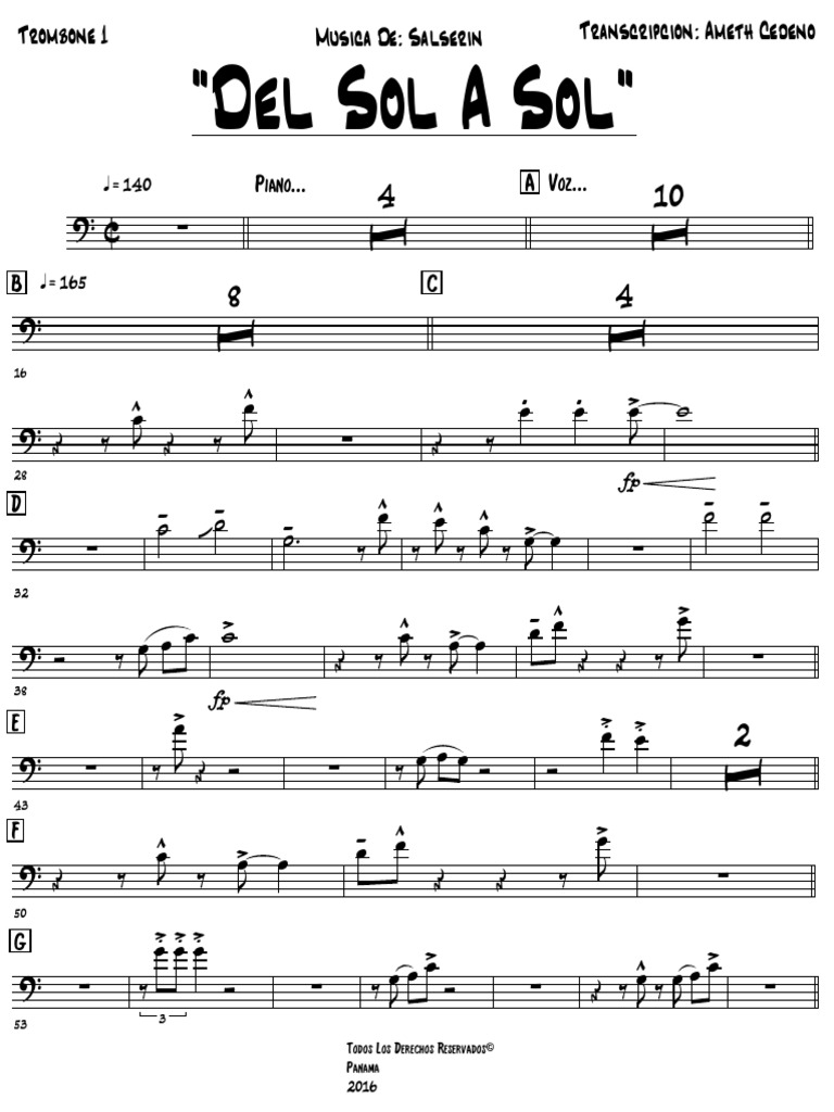 De Sol A Sol - Trombone 1 | PDF | Cuban Music