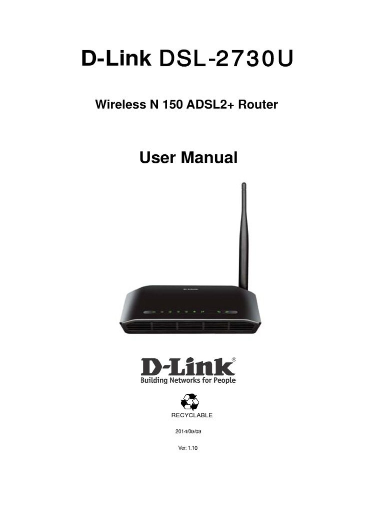 D-Link DSL-2730U: User Manual | PDF | Wireless Lan | Ip Address