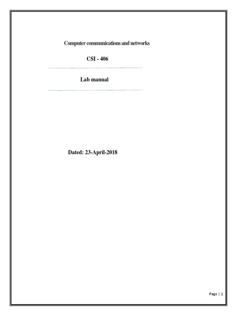 Computer Communication | PDF | Ip Address | Computer Network