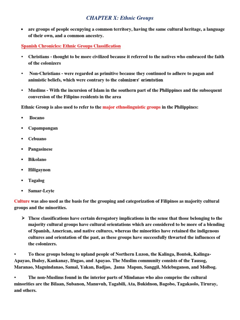 Ethnic Groups Outline | PDF | Ethnic Groups | Race (Human Categorization)