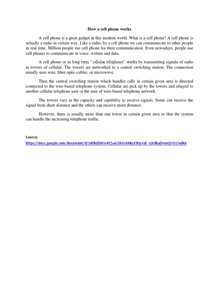 How A Cell Phone Works | PDF