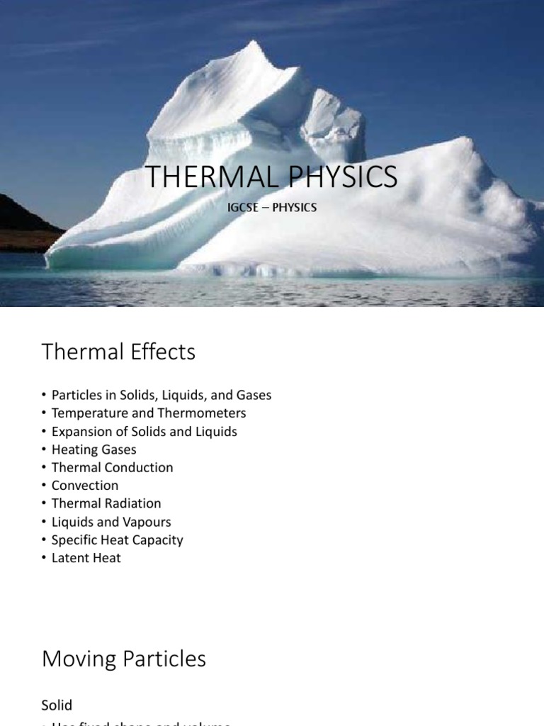 Thermal Physics | PDF | Temperature | Gases