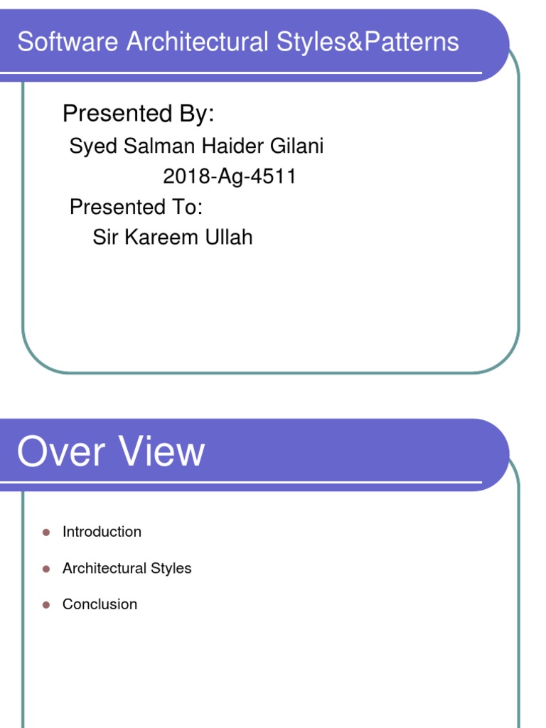 Software Architectural Styles&Patterns | PDF