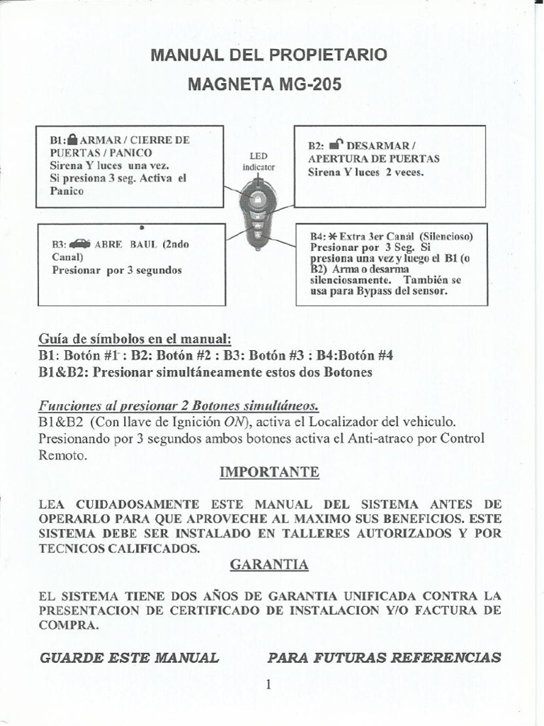 Manual Magneta MG-205 PDF | PDF