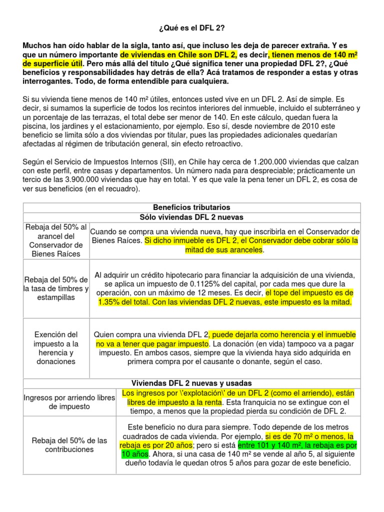 Qué Es El DFL 2 PDF | PDF | Herencia | Donación