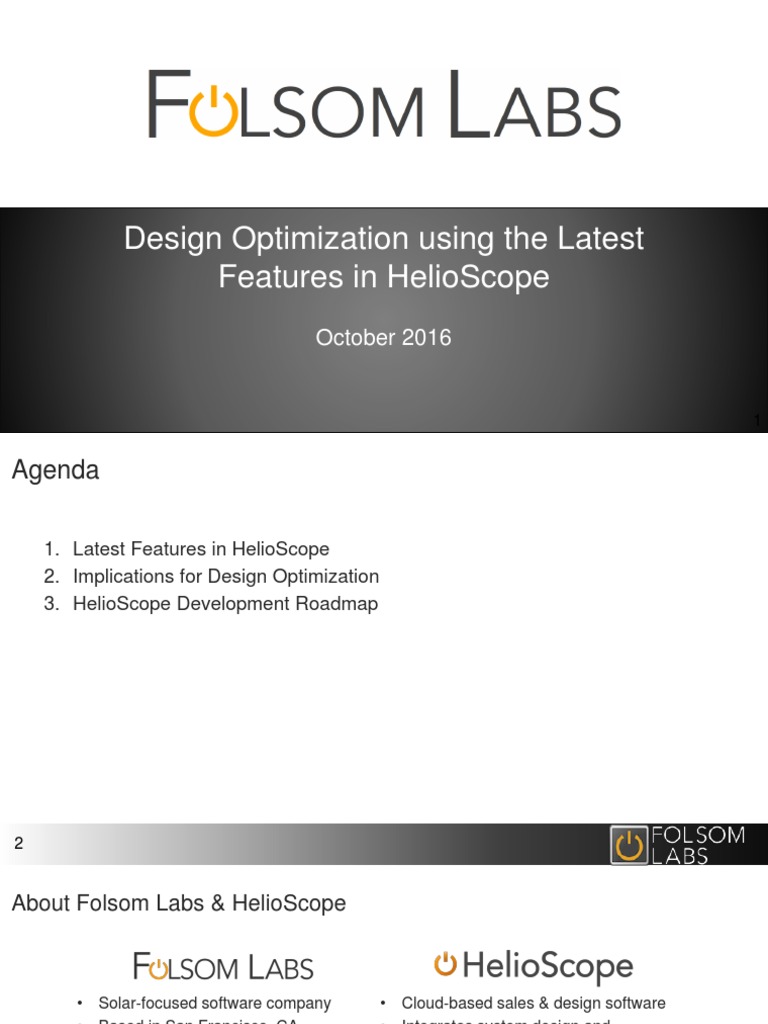 Design Optimization Using The Latest Features in Helioscope: October ...