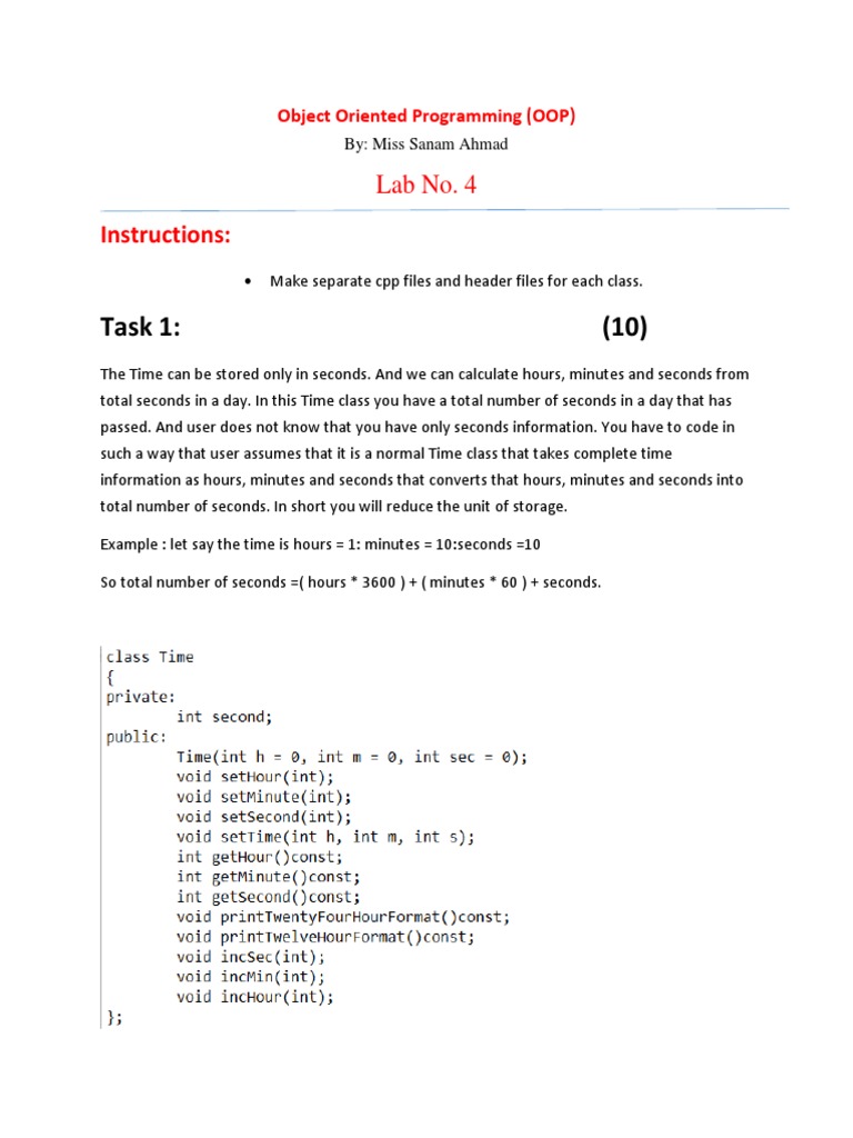 OOP Lab 4 | PDF | Array Data Structure | Software