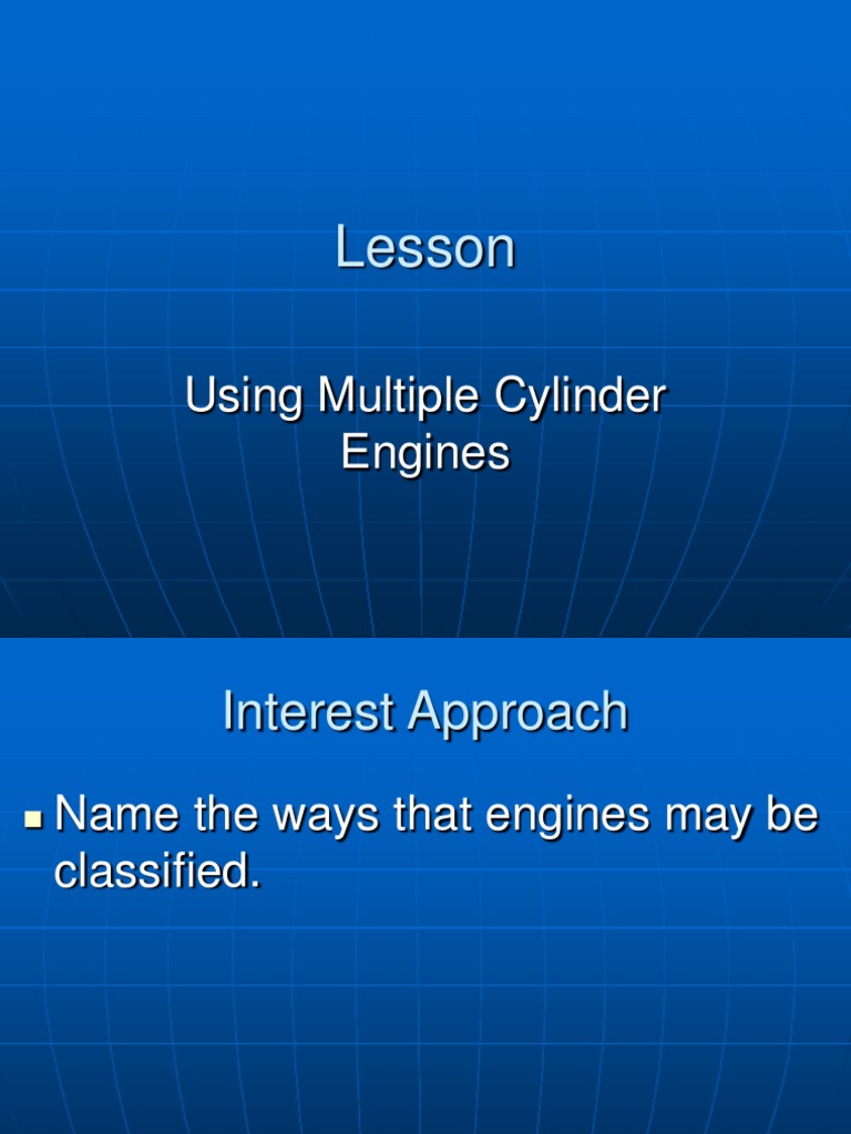 Amta6 6 Using Multiple Cylinder Engines | PDF | Internal Combustion ...