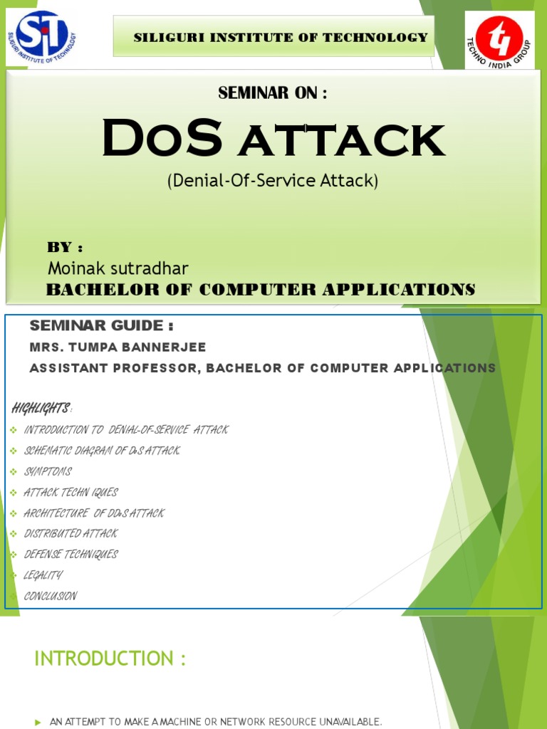 Dos Attack | PDF | Denial Of Service Attack | Cyberwarfare