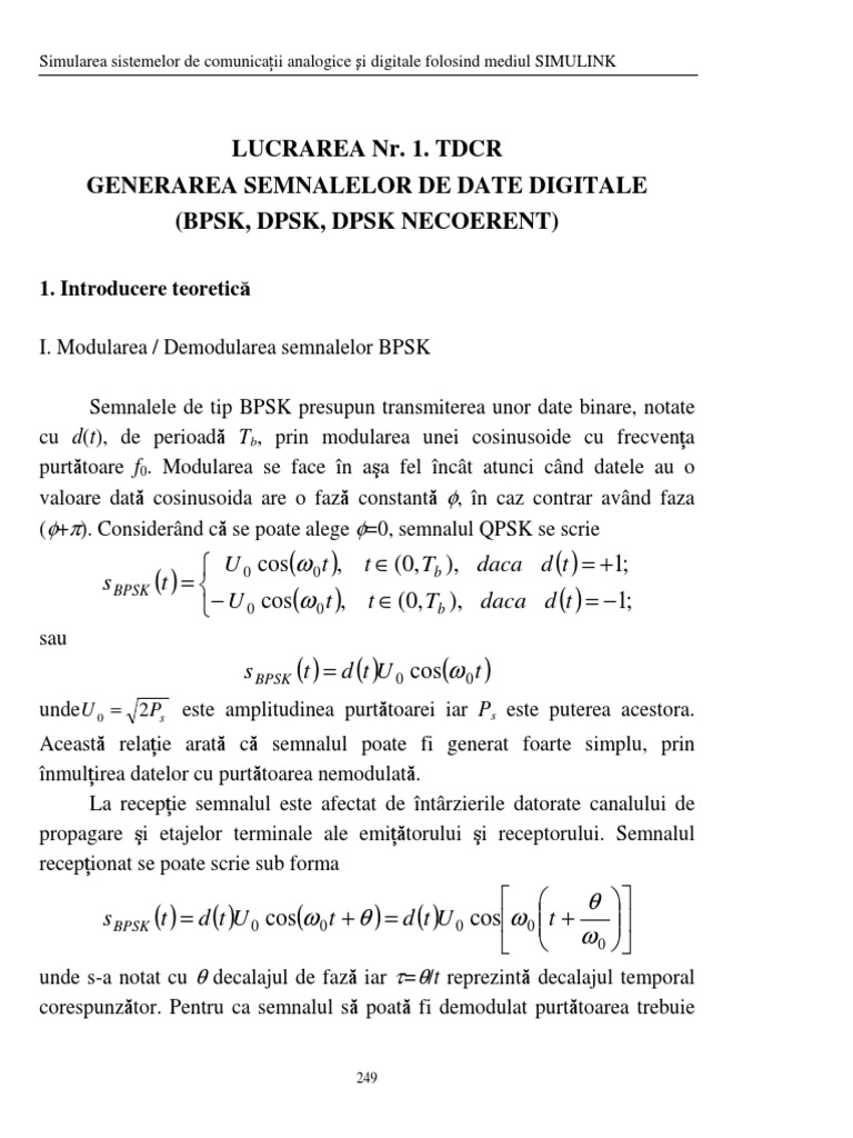 Lab 1 TDCR BPSK | PDF