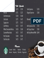 Starbucks Espresso Menu & Prices | PDF