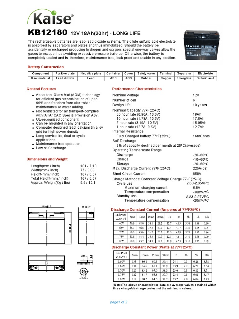 Kaise KB1218 - Hoja de Datos | PDF | Volt | Electromagnetism