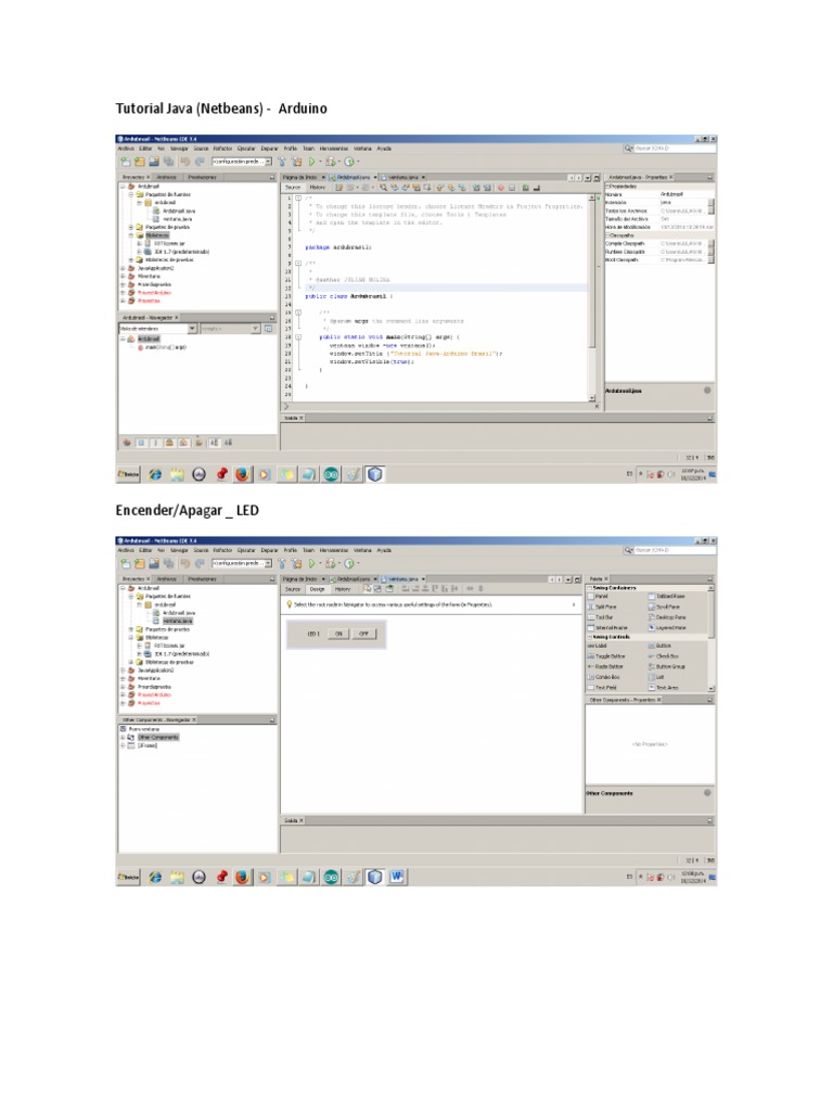 Java Tutorial (Netbeans) - Control LED with Arduino | PDF | Electronic ...