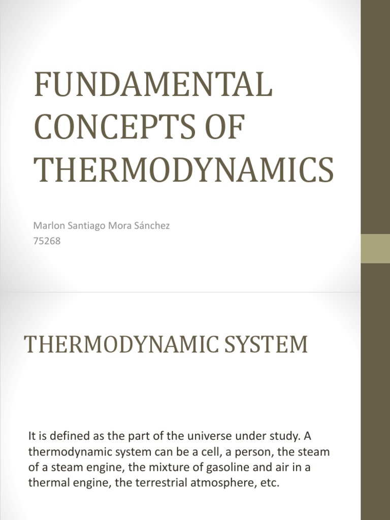 Fundamental Concepts of Thermodynamics | PDF