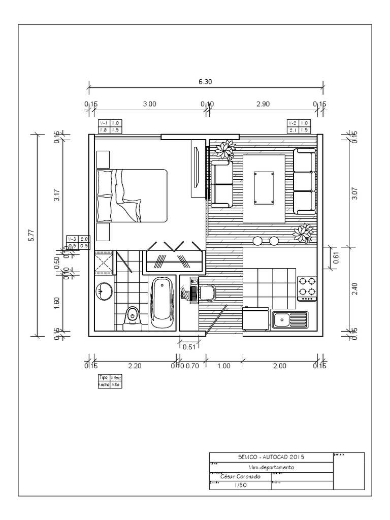 Plano Mini Departamento | PDF