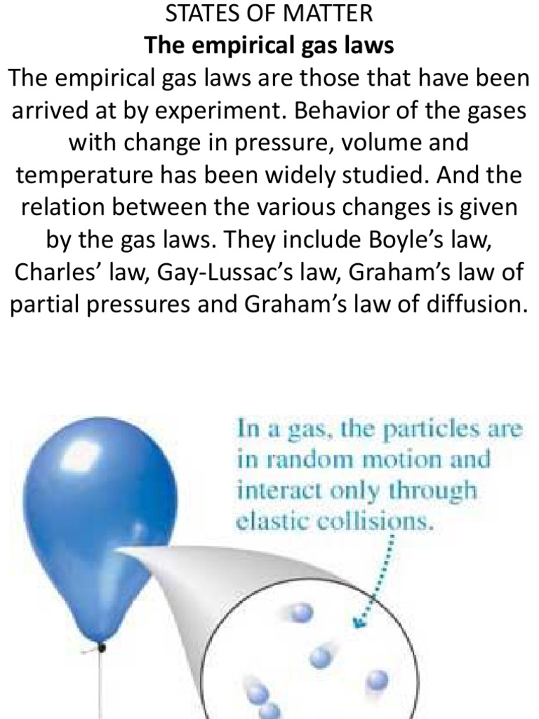 The Empirical Gas Laws | PDF
