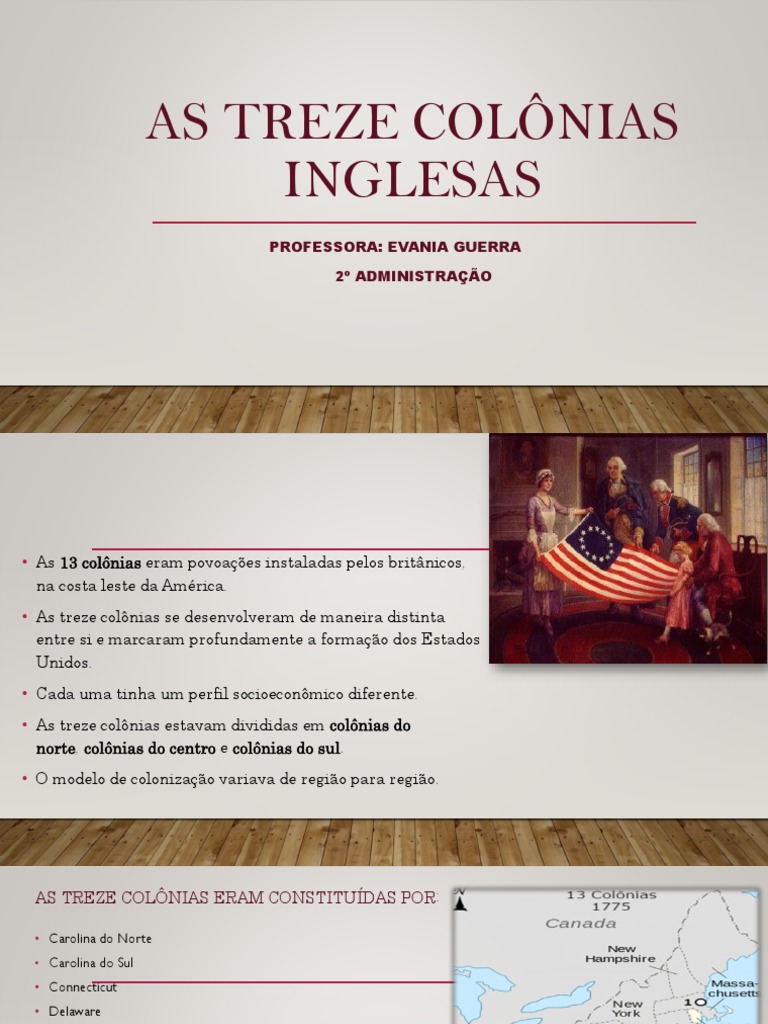 As Treze Colônias Inglesas | PDF | Treze Colônias | Os Estados Unidos