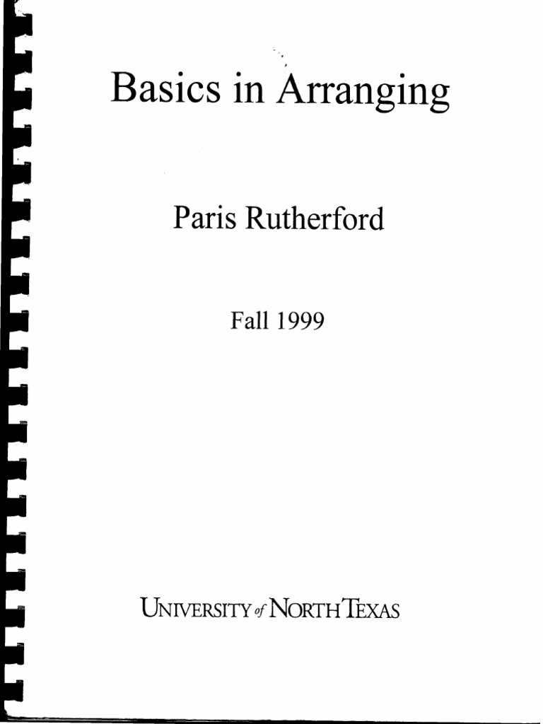 Basics In Arranging Pdf Pdf Harmony Sheet Music