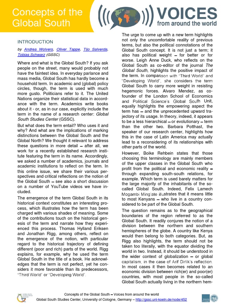 Voices012015 Concepts of The Global South | PDF | Third World ...