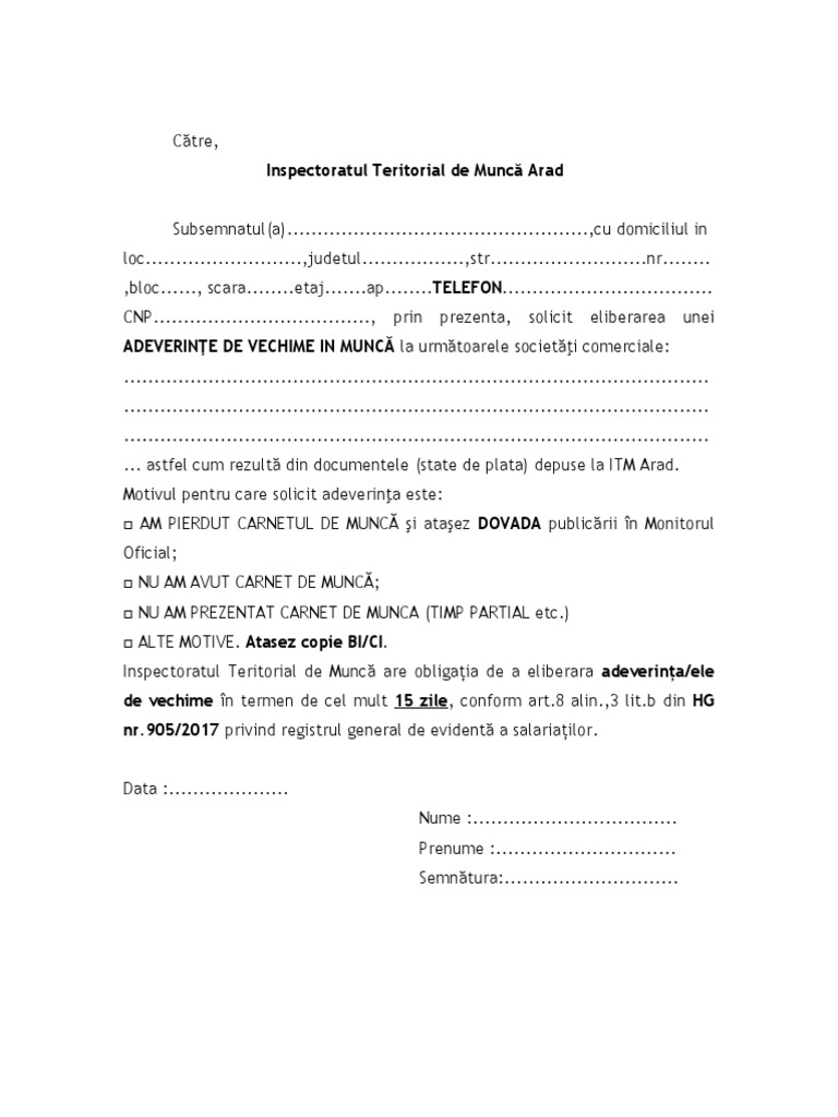 Cerere-adeverinta-vechime itm.doc