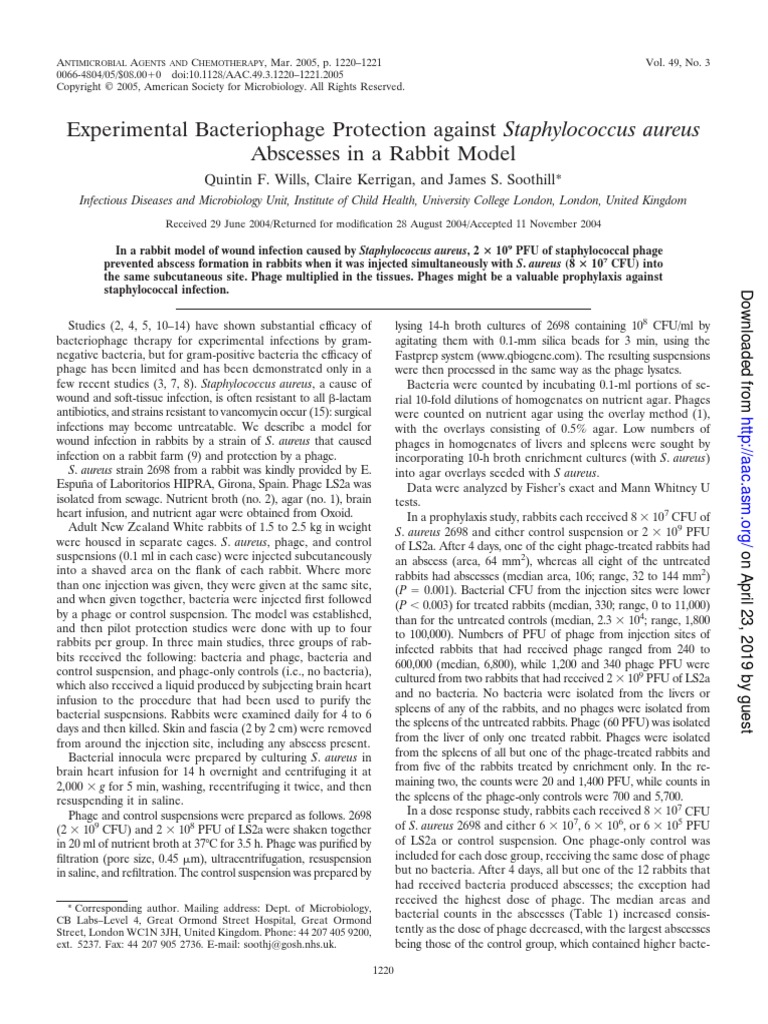 Tugas Paper 1 | PDF | Bacteriophage | Staphylococcus Aureus