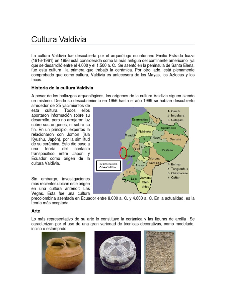 La cultura Valdivia: Una de las civilizaciones más antiguas de América ...