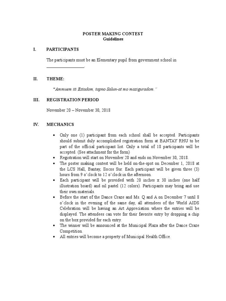 Guidelines Poster Making