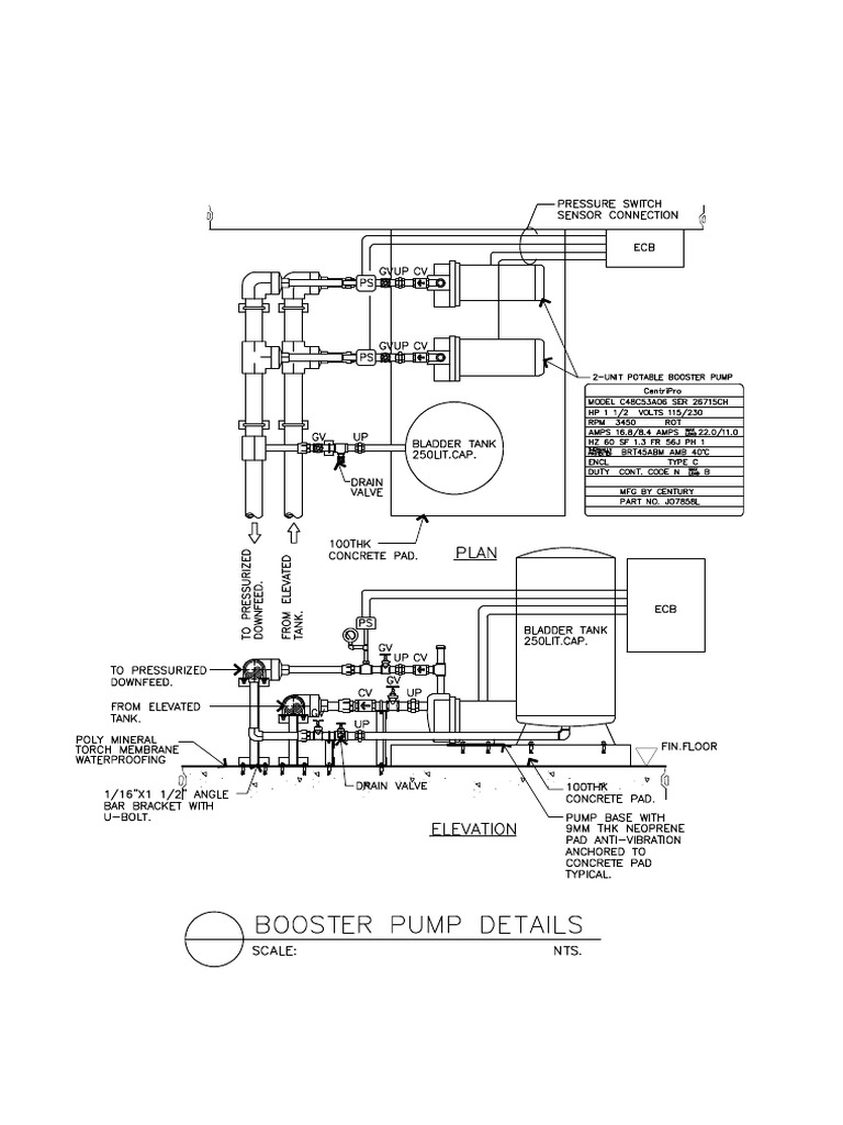 Plumbing - Booster Pump Detail PDF | PDF
