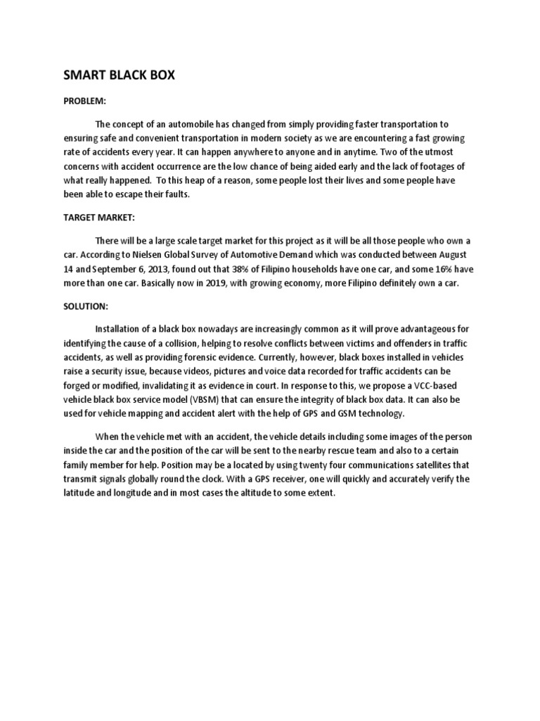 Smart Black Box | PDF | Flight Recorder | Traffic Collision