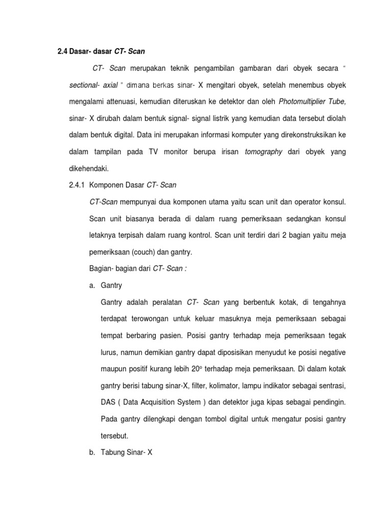 Dasar - Dasar CT - Scan - 2 | PDF