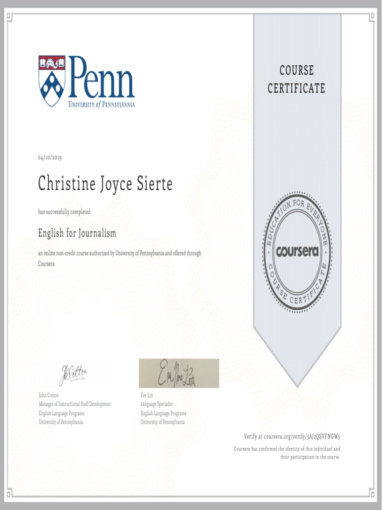 Journalism Certificate | PDF | Languages | Business