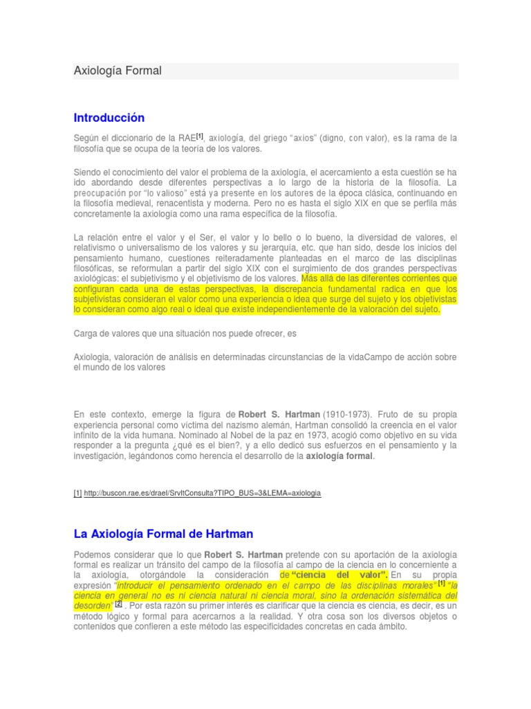 Axiología Formal | PDF | Axiología | Science