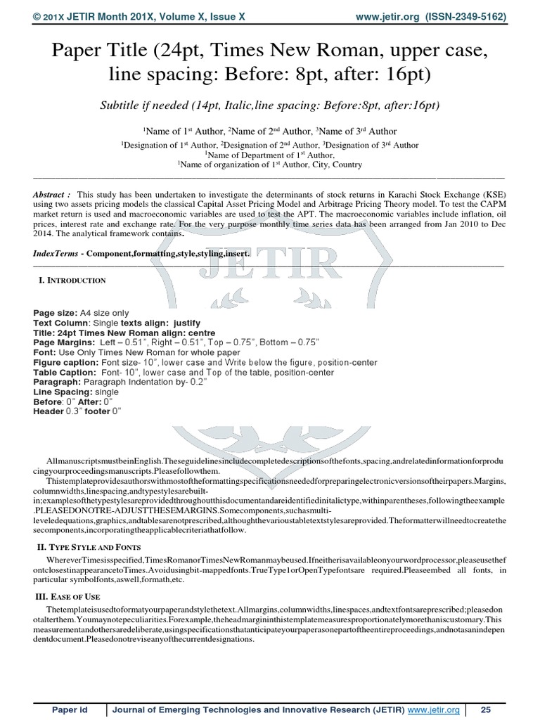 Paper Title (24pt, Times New Roman, Upper Case, Line Spacing: Before ...