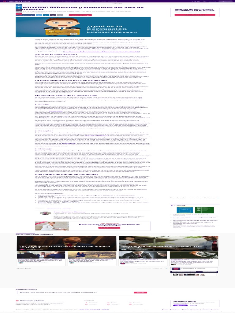 Persuasión - Definición y Elementos Del Arte de Convencer | PDF ...