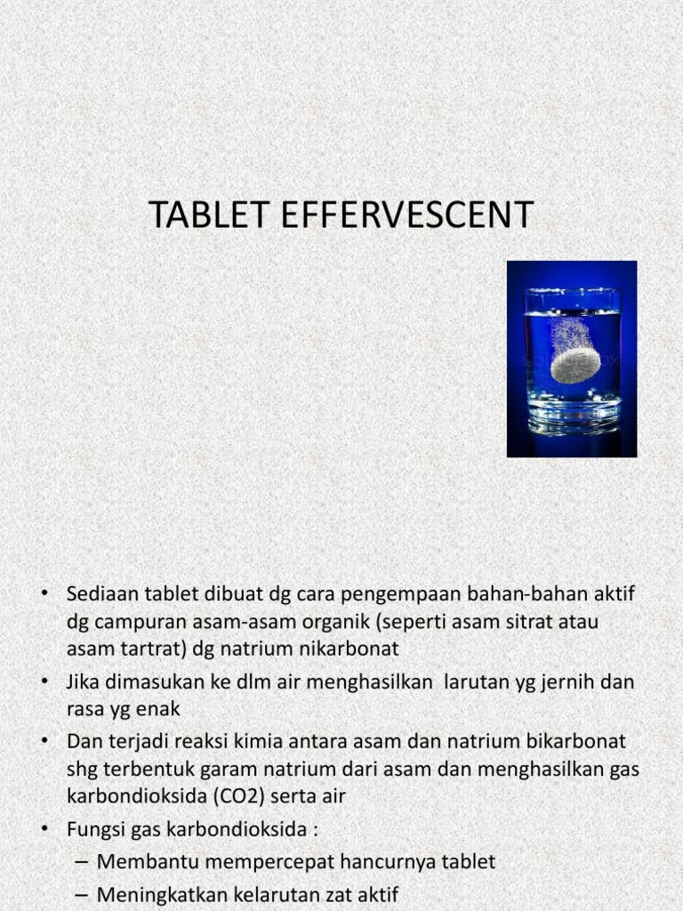TABLET EFFERVESCENT, Isap DLL | PDF