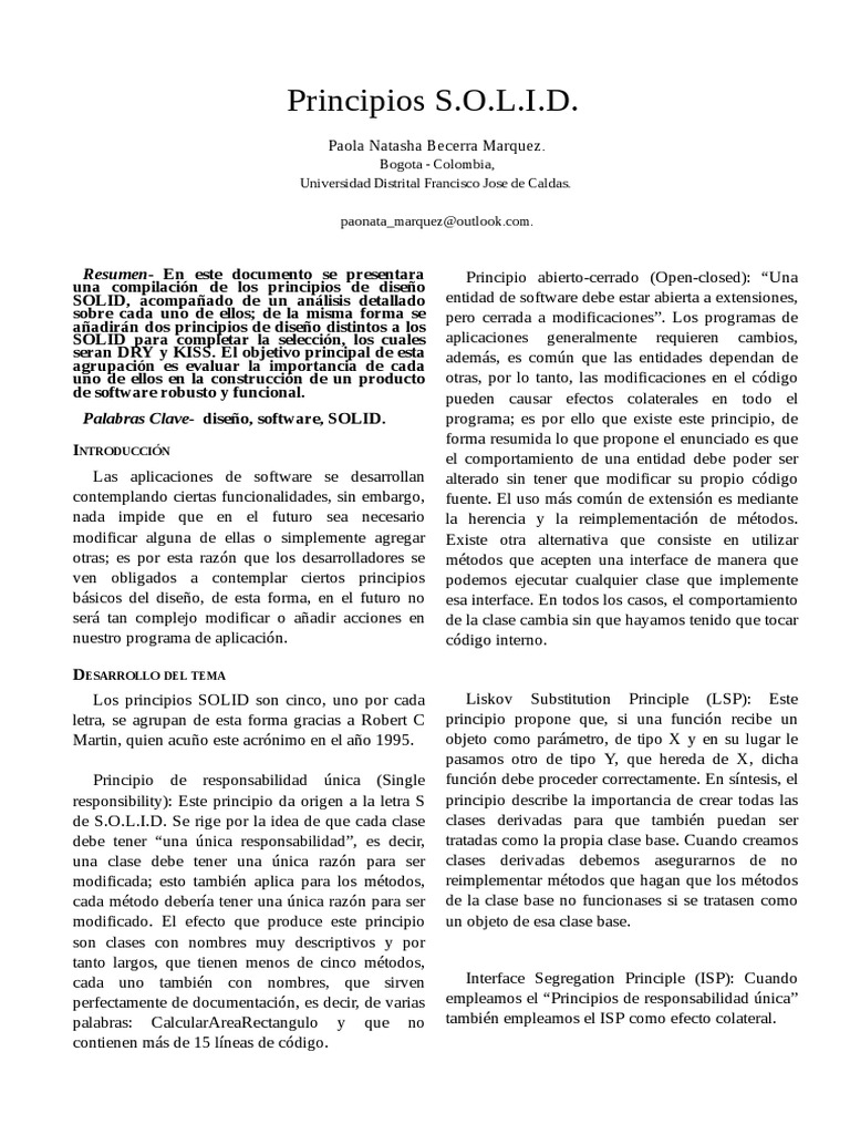 Solid | PDF | Programa de computadora | Programación