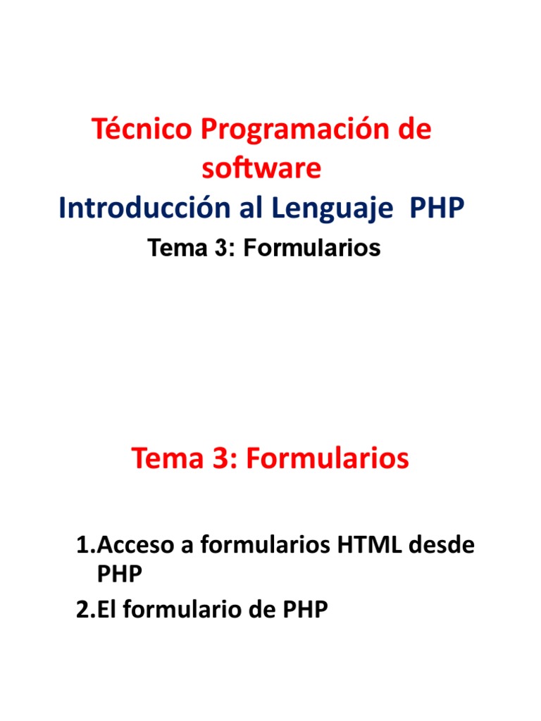 Formularios Con PHP | PDF | Lenguaje de programación | Php