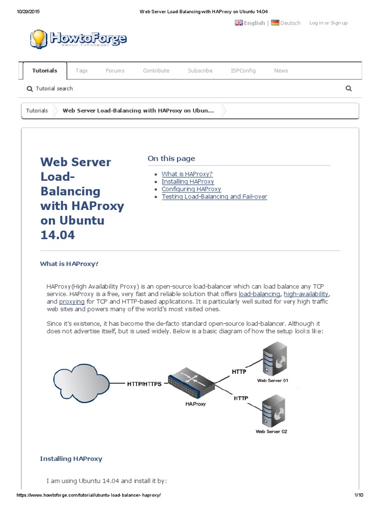 Customer - Linux Load Balancing With HAProxy+Heartbeat - GoGridas | Download Free PDF ...