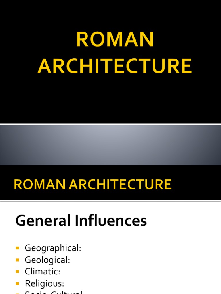 Roman Architecture Pdf Roman Empire Architectural Design