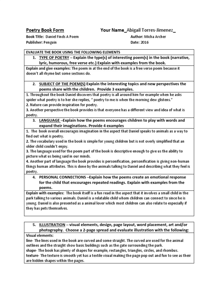 Poetry Book - Daniel Finds A Poem | PDF | Poetry | Psychological Concepts