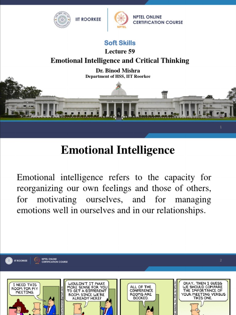 Lec-59 Emotional Intelligence | PDF | Emotional Intelligence | Critical ...