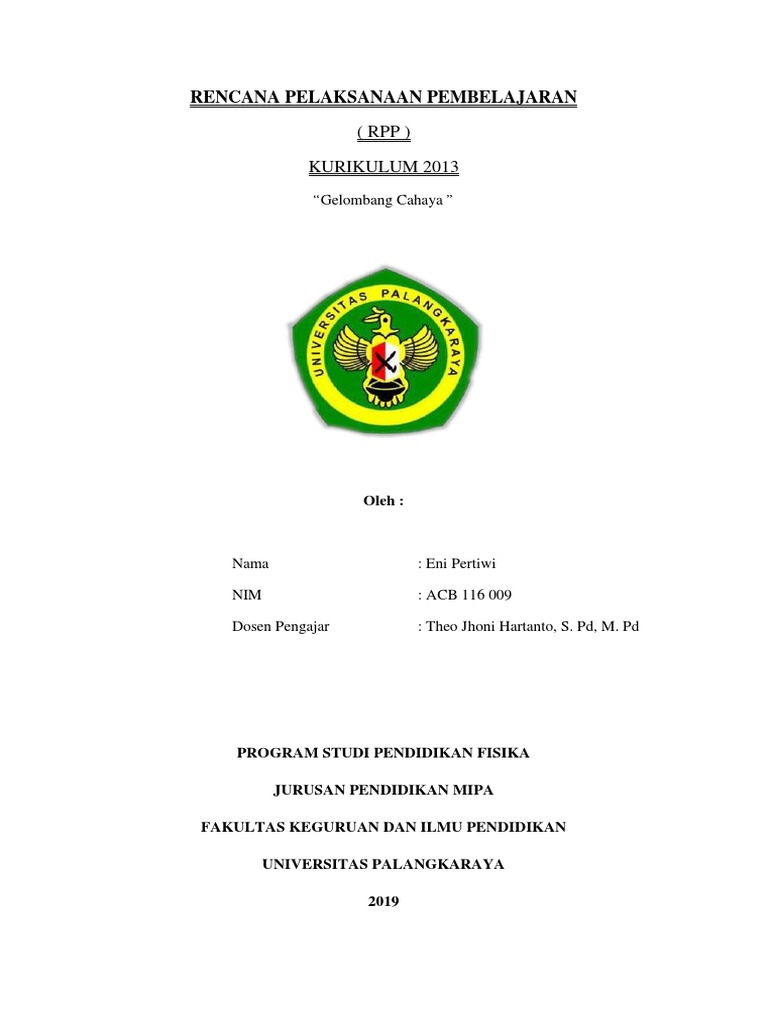 Cover RPP PPL 1 | PDF | Sains & Matematika