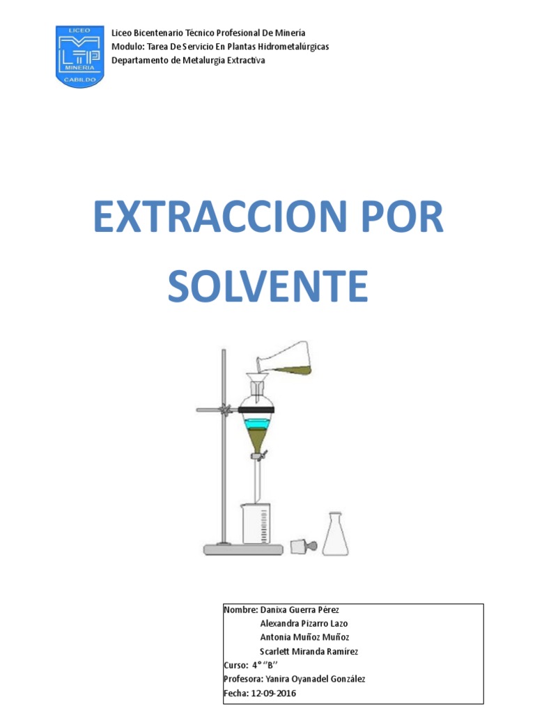 Extraccion Por Solvente (Listo) | PDF | Cobre | Solvente