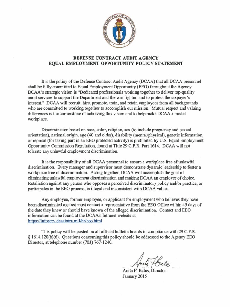 EEO Policy Statements 5 PDF | PDF