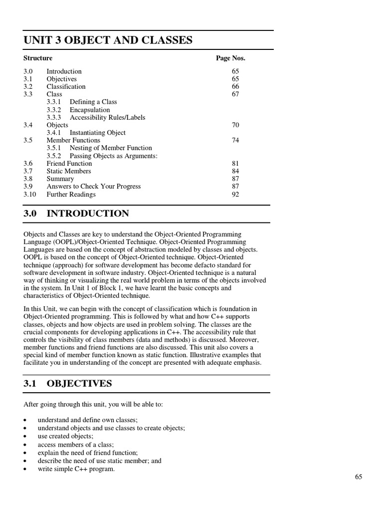 CRC - Block1 Unit 3 | PDF | Class (Computer Programming) | Object Oriented Programming