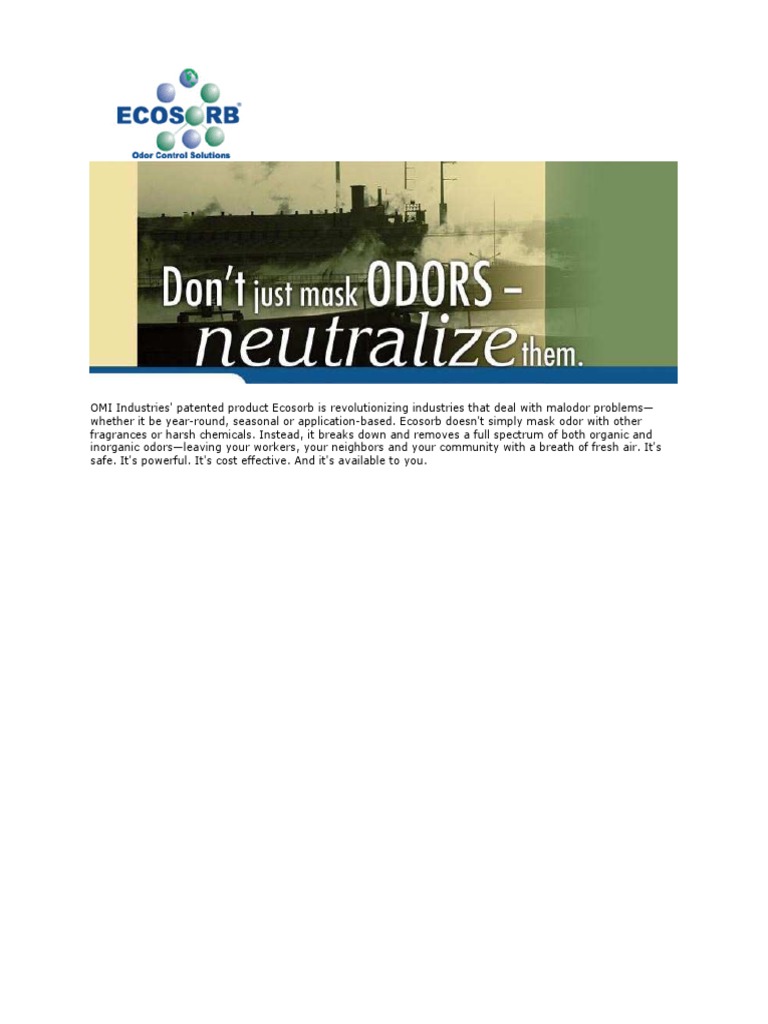 Ecosorb | PDF | Sewage Treatment | Toxicity