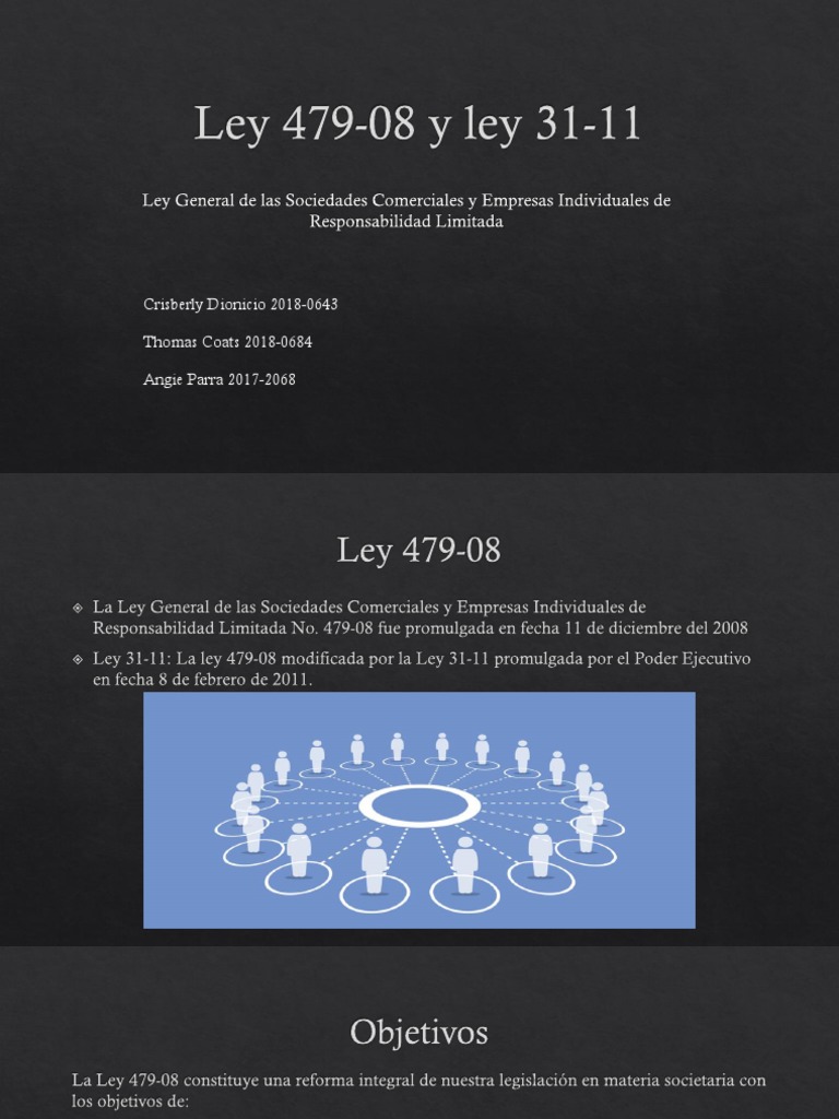Ley 479-08 y Ley 31-11 | PDF