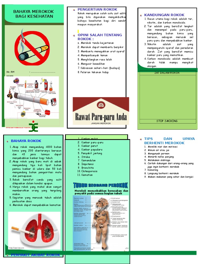 Leaflet Bahaya Merokok | PDF
