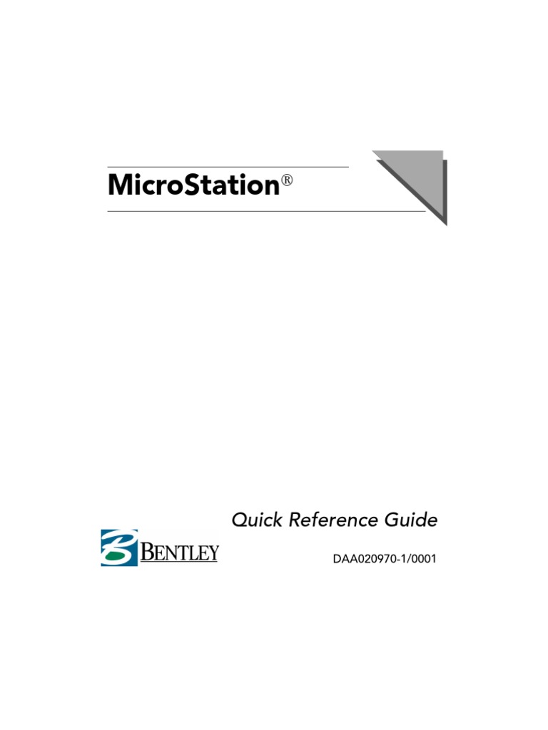 Microstation: Quick Reference Guide | PDF | Cartesian Coordinate System ...
