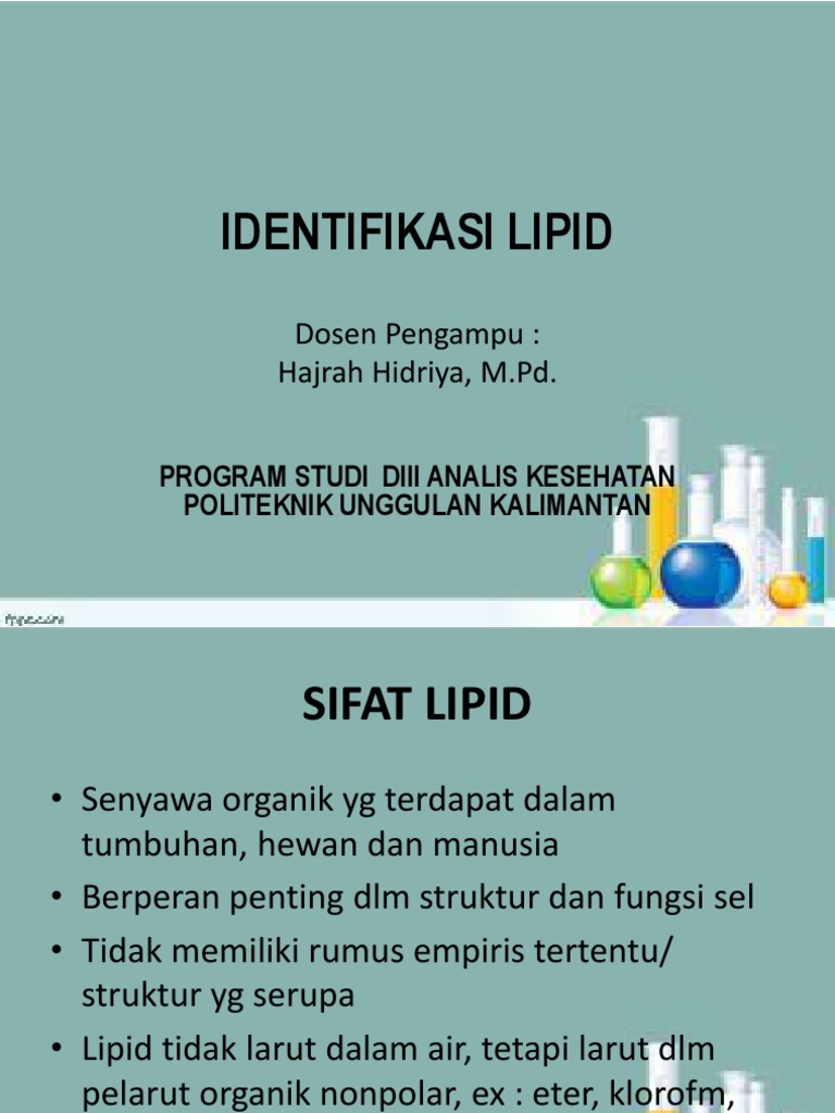 Identifikasi dan Klasifikasi Lipid | PDF